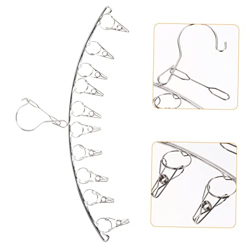 Cabilock 6 Pcs Multi Clip Drying Rack Collapsible Clothes Drying Rack Lingerie Hangers Dryer Portable Drying Hanger Socks Hook Socks Drying Hanger Underwear Drying Racks Windproof Clips Bra