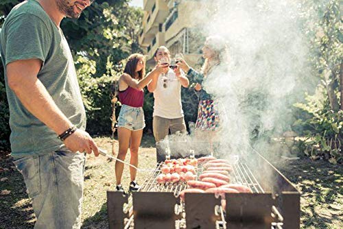 Fire Pit Mat 31 inchx47 inch, Duty Outdoor Patio Grill Mat with Reflective Strip, Heat Resistant Fire Pit Mat Grill Mat for BBQ, Camping, Patio, Garden, Backyard, Picnic, Orange