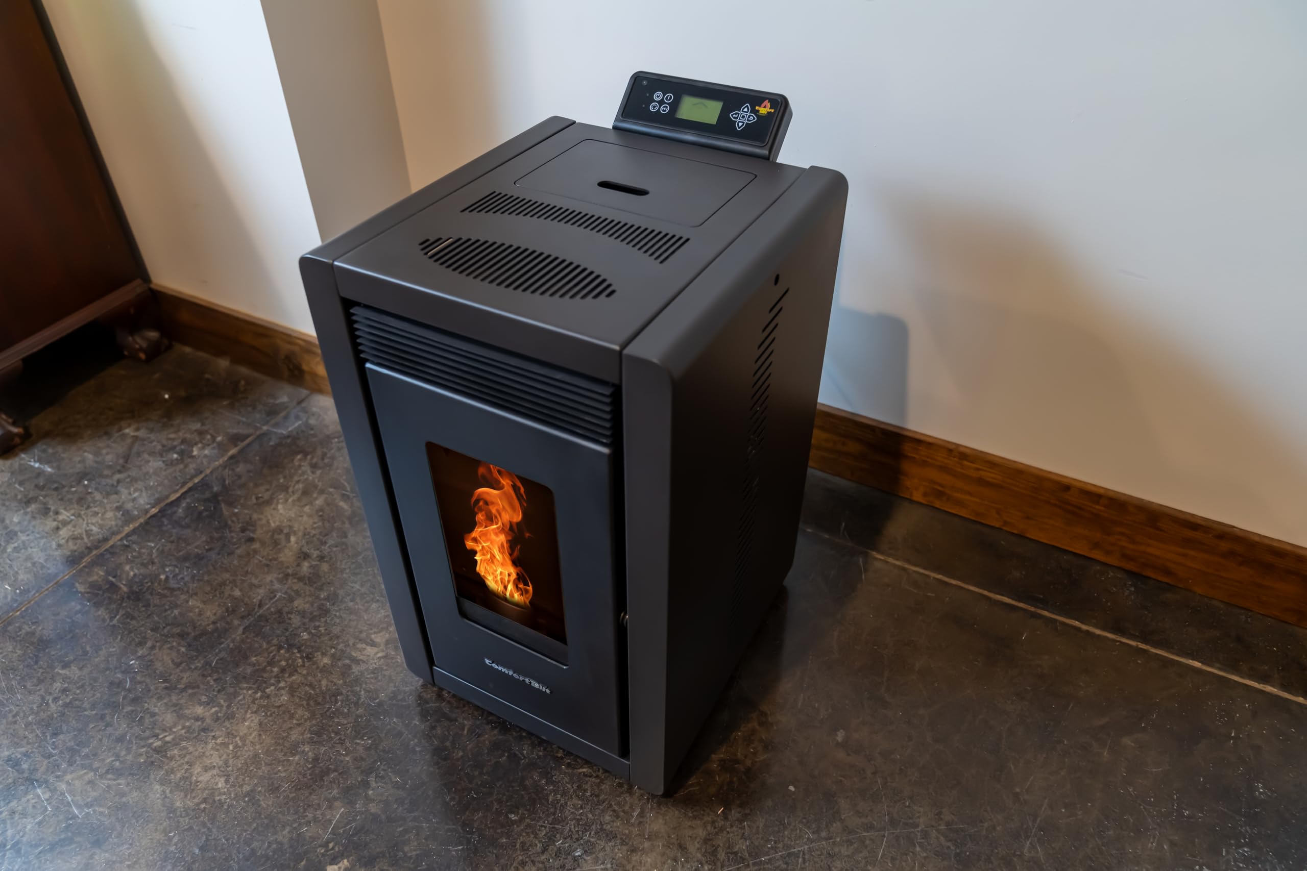 Generic Comfortbilt Small Mini Pellet Stove HP 40 1,500 ft² 25 LB Hopper Apline Series, Black