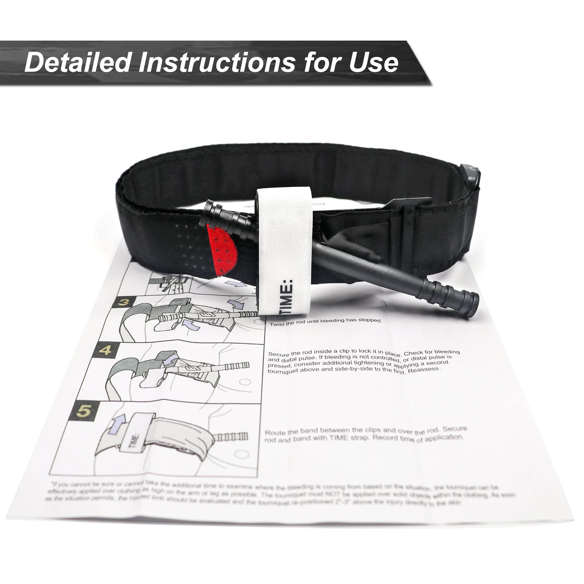 Tourniquet, 3 Pack - The Fastest, Safest, Most Effective Combat Hemostatic Control Single-Handed Application for Military Tactical First Aid Medical Battle Tourniquets