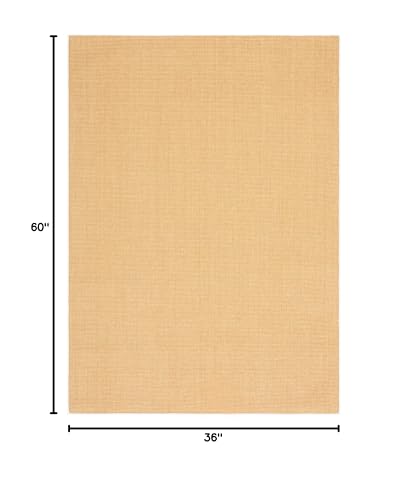 MARTHA STEWART x SAFAVIEH 3' x 5' Natural/White MSR9501H Sisal & Jute Area Rug