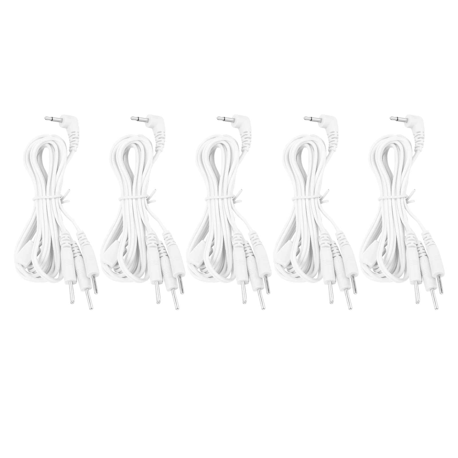 Sonew 5pcs / Bag DC 2.5mm 1.2m 4?in?1 Pin Type Electrode Lead Wires Cable, TENS Lead Wires for TENS Unit Physiotherapy Machine