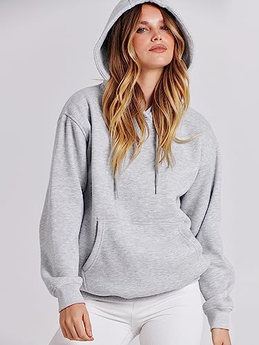 ANRABESS Women's Oversized Hoodies Fleece Casual Pullover Drawstring Long Sleeve Hooded Sweatshirts 2023 Fall Fashion Clothes Trendy Y2k Outfits for Teen Girls A1072huahui-S Heather Gray