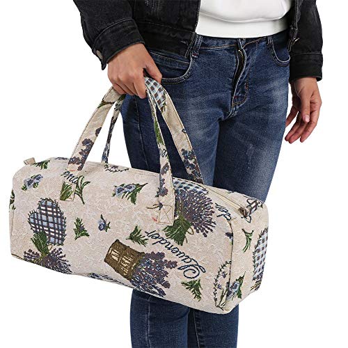 Large Fabric Knitting Needles Bag,Household Yarn Storage Tote Organizer Knitting Tools Storage Bag for Knitting Needles and Accessories(purple)