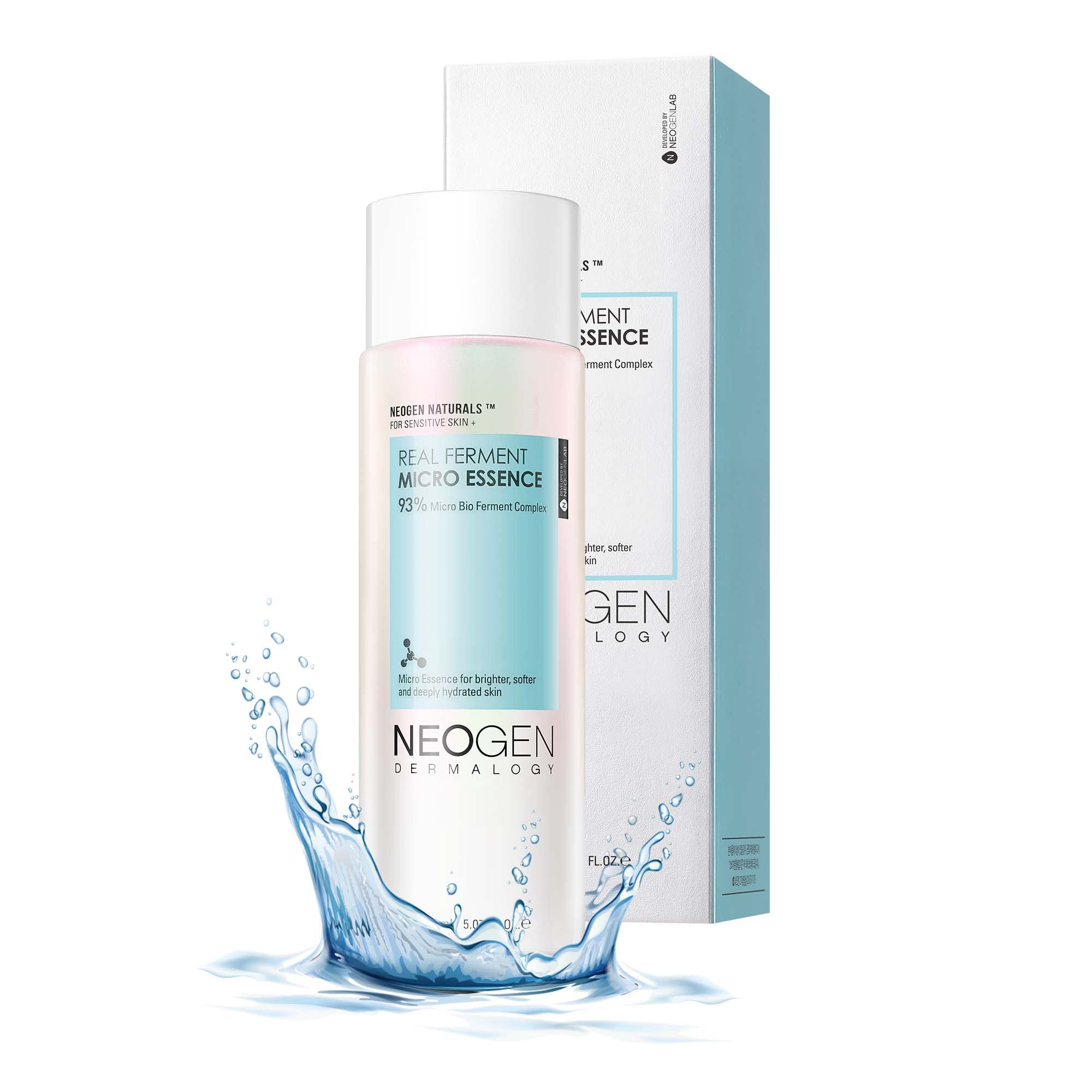 NEOGEN DERMALOGY Real Ferment Micro Essence 5.07 Fl Oz (150ml) - 93% Naturally Fermented Facial Essence, Instantly Hydrates and Delivers Healthy Supple Skin - Korean Skin Care