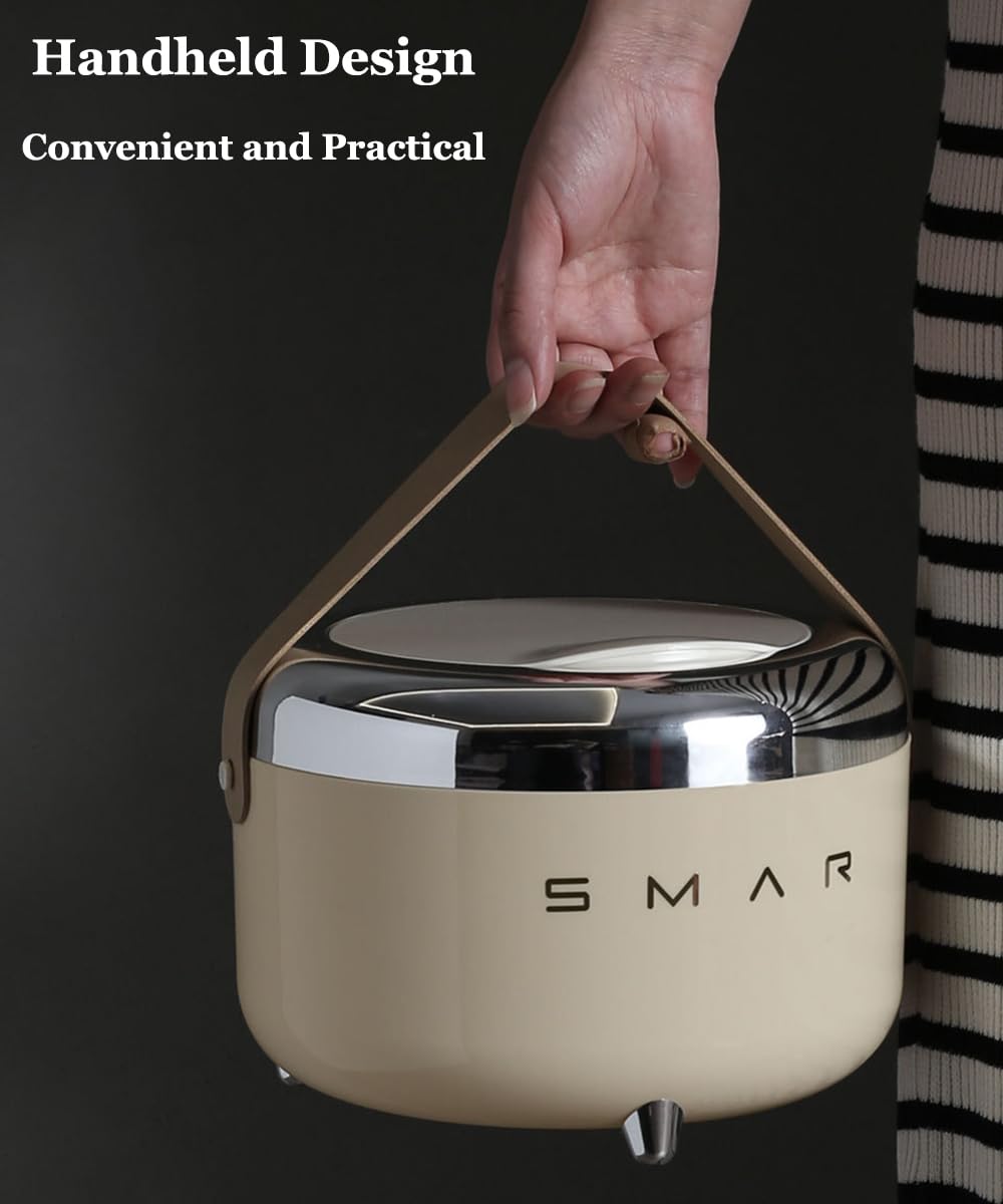 Aiabaleaft Mini Trash Can with Lid, Small Trash Can for Desk, 1.5 Liters Countertop Mini Garbage Cans, PET Desk Wastebaskets, 3 Roll Bags Included (Milky White)