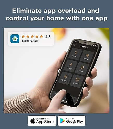 Brilliant Smart Home Control (3-Switch Panel) β Alexa Built-In & Compatible with Ring, Sonos, Hue, Google Nest, Wemo, SmartThings, Apple HomeKit β In-Wall Touchscreen Control for Lights, Music, & More