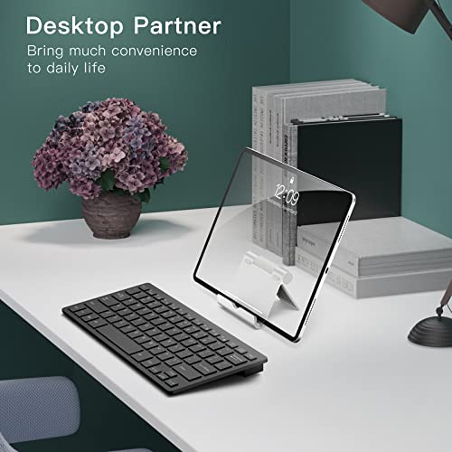 JETech Tablet Stand, Adjustable Portable Desktop Holder, Foldable Dock for iPad/iPad Pro/Air/Mini, Galaxy Tab A8/A7 Lite/A7/S8/S7, Kindle, Tab/Phones(4-13"), Silver