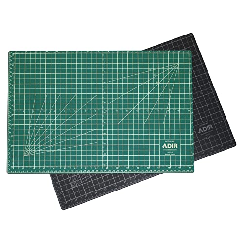 Adir Corp. Self Healing Cutting Mat - 18x24 Inches, 5 Layers Double Sided Cutting Mat for Crafts - Reversible Non-Slip Cutting Pad with Grid