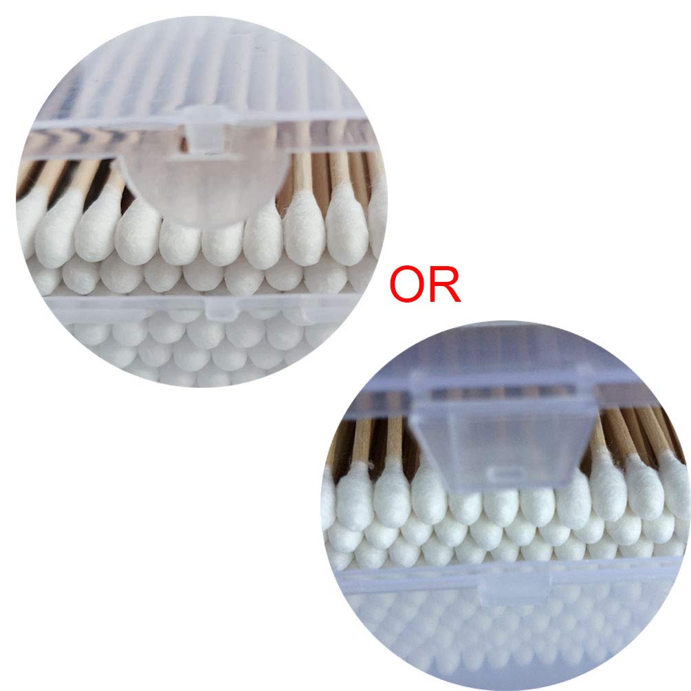 Wooden Stick Cotton Swabs(200CTx2) - Double Tipped with Cotton Heads- Sturdy Handle - Multipurpose(400pcs)