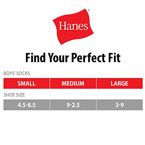 Hanes Boys' Toddler Ankle Sock 10-Pack, Assorted, 6/ 4T-5T