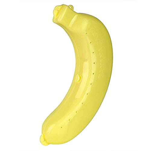 Banana Saver Container, Portable Banana Case Holder for Banana Storage Cute Banana Protective Case Lunch Fruit Storage Box(Yellow)