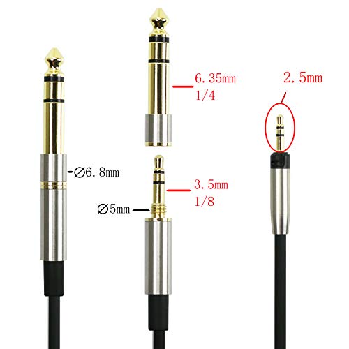 NewFantasia Replacement Audio Upgrade Cable Compatible with Audio Technica ATH-M50x, ATH-M40x, ATH-M70x, ATH-M60X Headphones 1.2meters/4feet