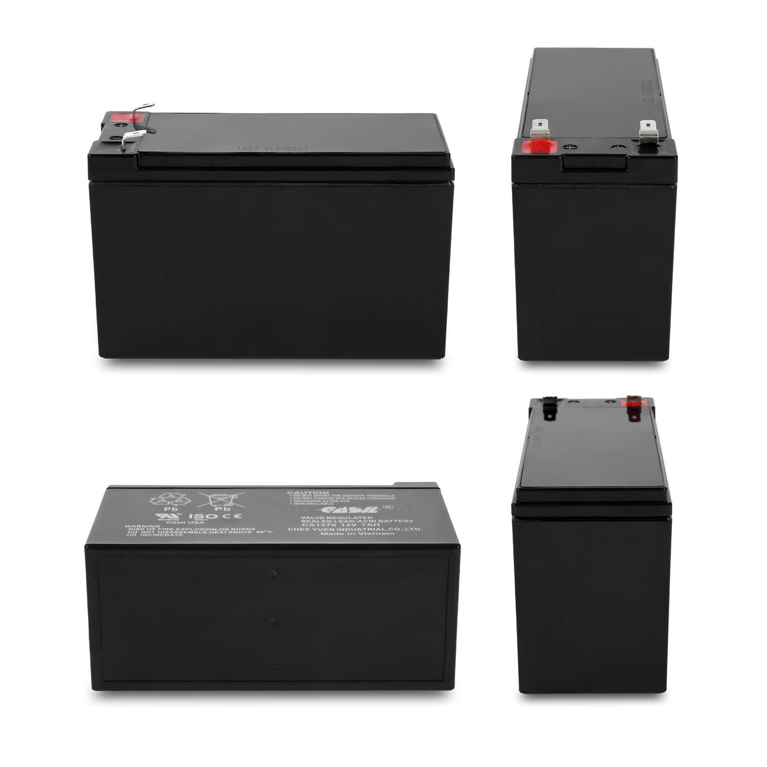 Casil 12V 7AH Rechargeable Battery Replace FAS1075, 12 Volt 7Amp Fire Alarms Battery