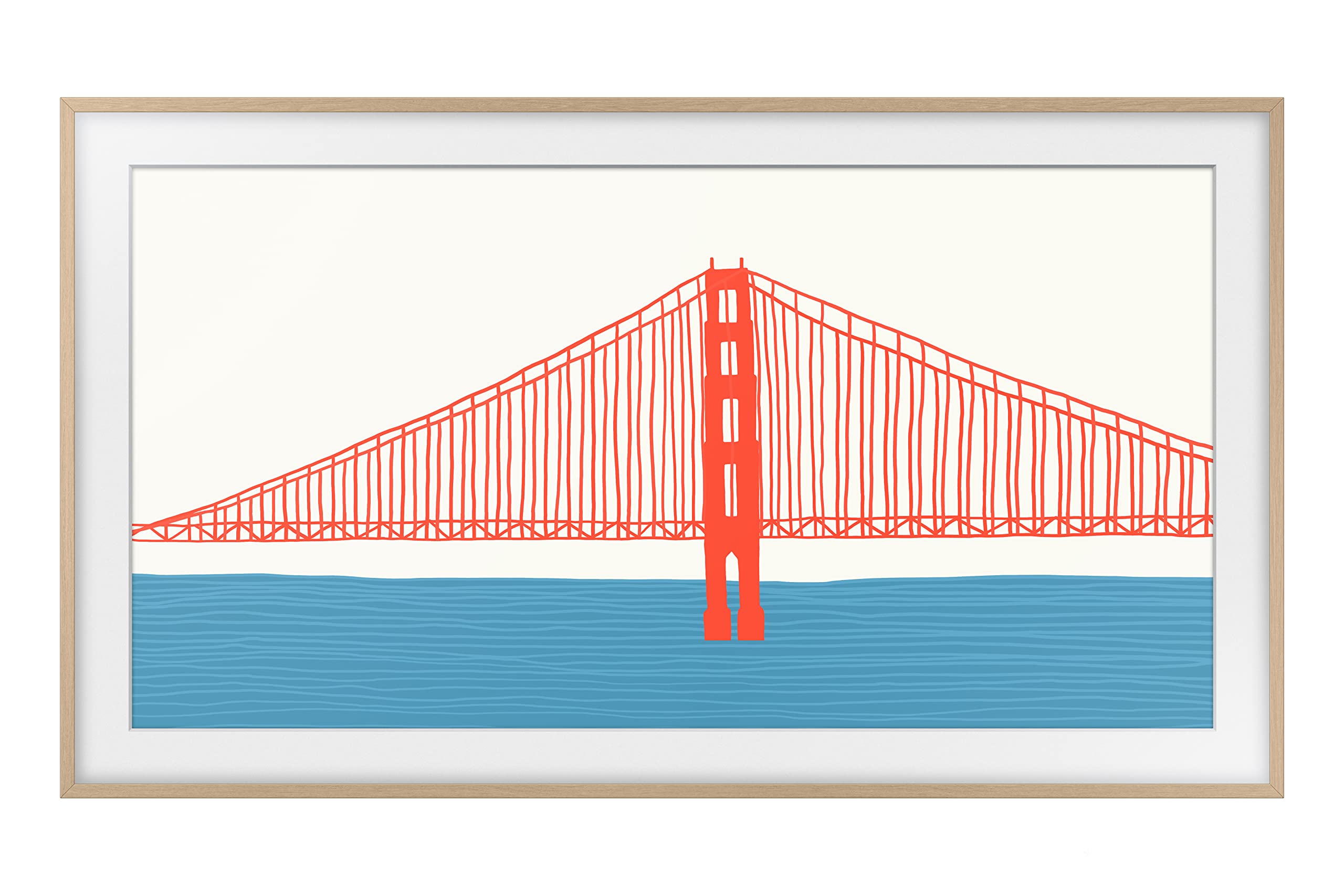Samsung (2021) 65" The Frame Customizable Bezel - Modern Teak 3840 x 1600