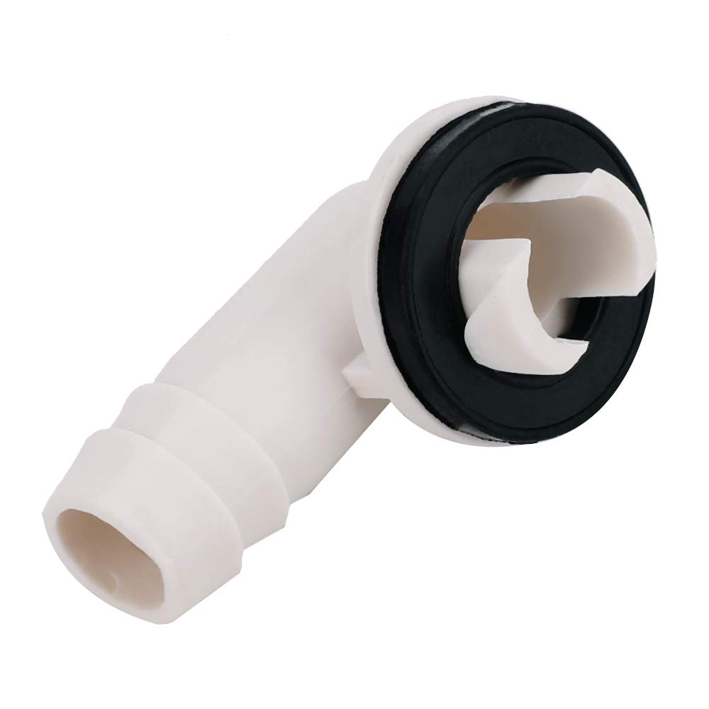 5 Pack 15 mm AC Drain Hose Adapter with Rubber Ring for Midea Mini-Split and Window AC Unit. Universal Drain Hose Connector Elbow Fitting Compatible with Electrolux Frigidaire Room Air Conditioner