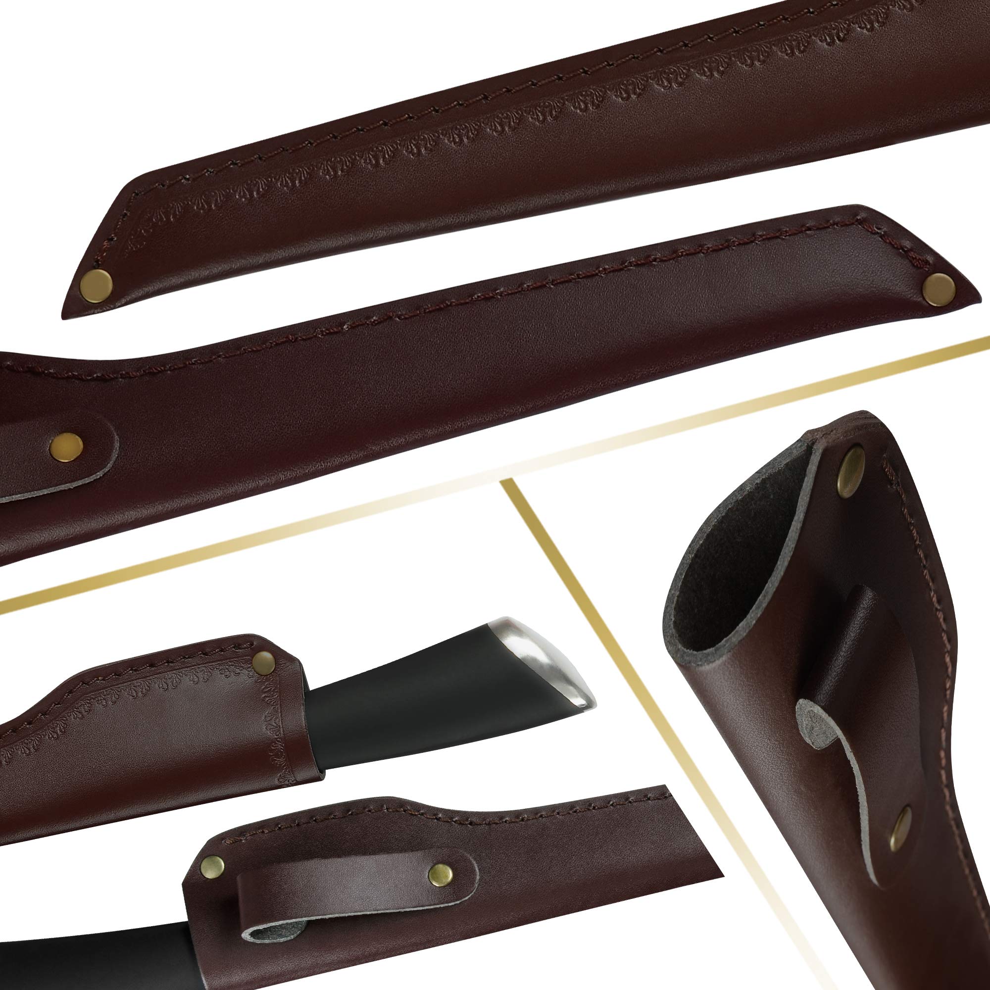 XYJ 8 inch Filleting Knife Sleeves Leather Knife Sheath for Boning Knife Edge Guards Chef Carving Knife Case Blade Protectors with Belt Loop to Carry Out