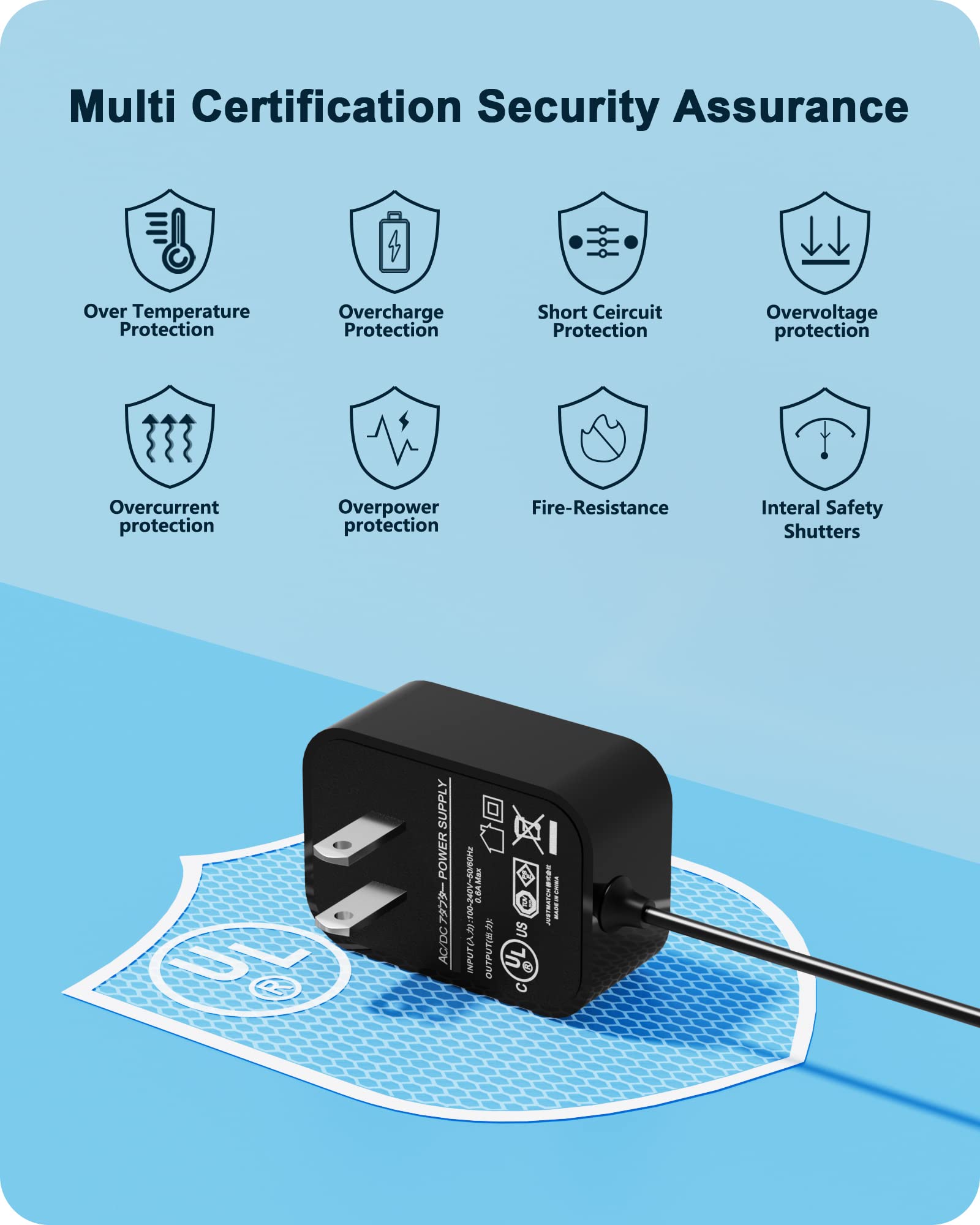 VHBW for Waterpik Replacement Charger, Compatible with Waterpik WP360 WP360W WP462 WP462W WP450 WP450W Water flosser Power Cord