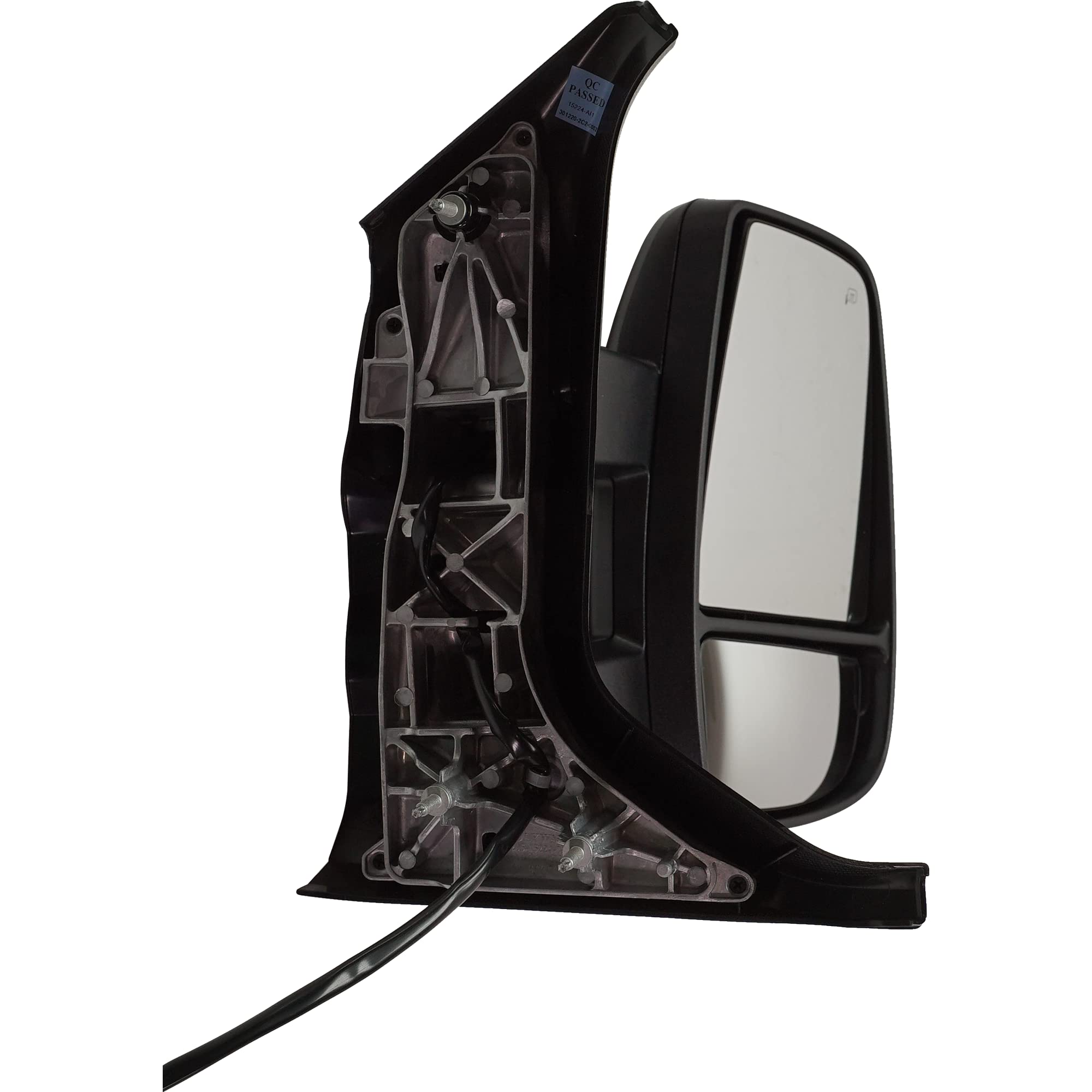 Kool Vue Passenger Side Power Heated Towing Mirror for Ford Transit-250 Transit-350 Transit-150 Transit-350 HD 2015-2019 With Signal Light Textured Models With Low Roof