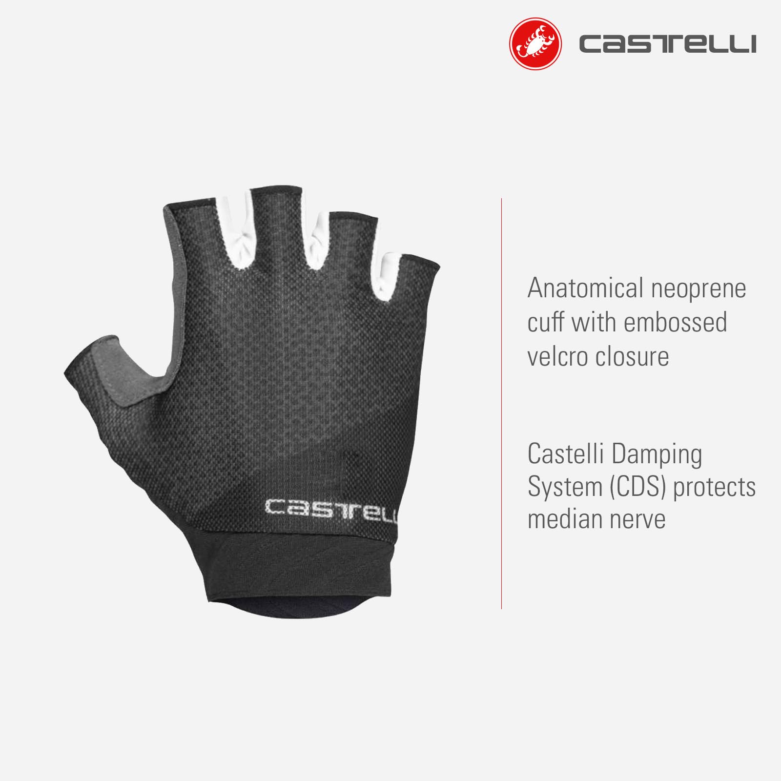 Castelli Women’s Roubaix Gel 2 Glove for Road and Gravel Biking I Cycling, Light Black, X-Small