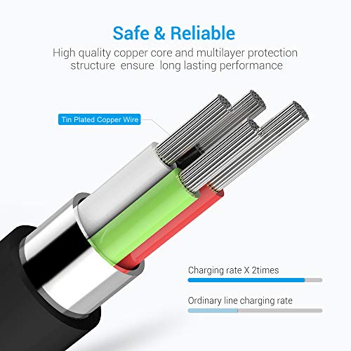 Nikolable Lightning Cable Certified iPhone Charger 3Pack 6ft Lighting to USB A Charging Cord Compatible with iPhone 14 13 12 11 Pro Max XS XR 8 Plus 7 Plus 6s Plus 5S iPad Pro and More, Black