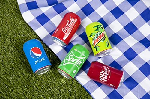 5 Pack Beer Can Covers That Look Like Soda Hide Your Beer Can Silicone Sleeve Suitable for All standard 12FL OZ, Golf Accessories, beer Gifts for Men Women Gag Gift