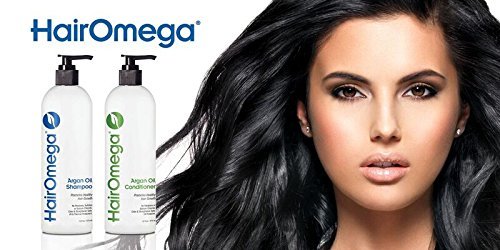 DrFormulas Conditioner, 16 oz - HairOmega Sulfate Free with Deep Conditioning Moroccan Argan, Jojoba, Avocado Oils For Thin, Dry, Damaged Hair, Color Treated Hair Safe