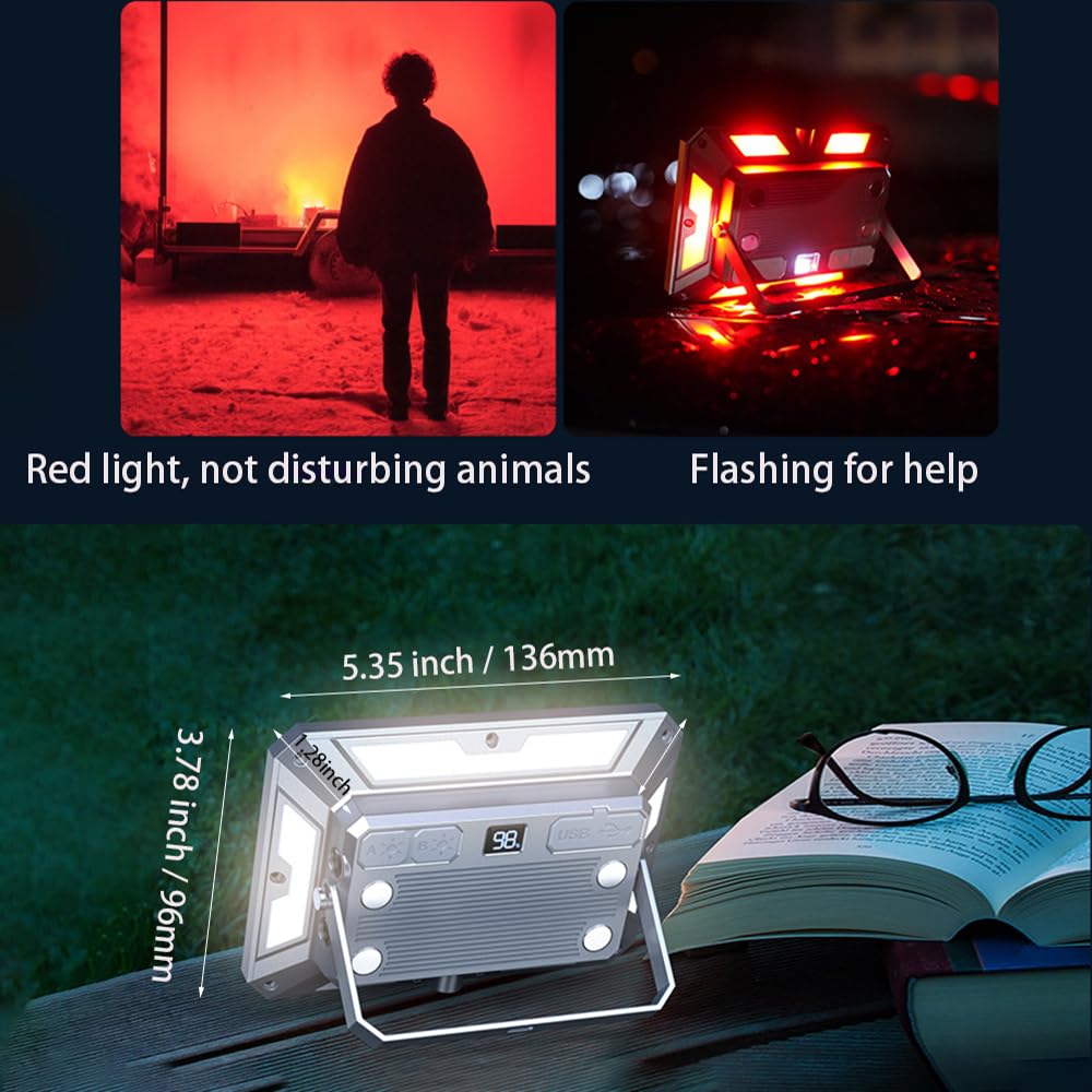 YIONGTAF LED Camping Light,Rechargeable 4000LM,5 Light Modes, IPX4 Waterproof Tent Light for Power Outages, Emergency, Hurricane, Home, Hiking