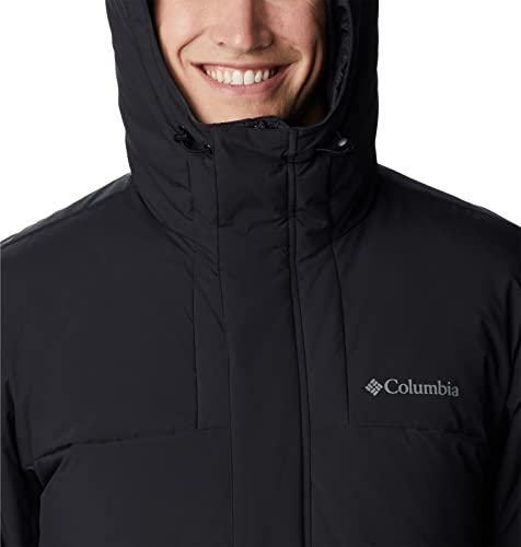 Columbia Men's Aldercrest Down Hooded Jacket, Black, X-Large