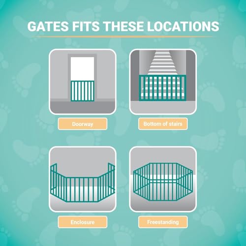 Command Pet Custom Fit Gate, 29.5", White (PG5300)