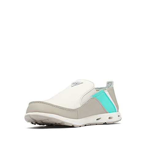 Columbia Men's Bahama Vent PFG Boat Shoe, Cloud Grey/Electric Turquoise, 9.5