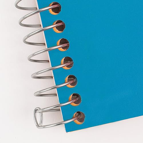 Five Star Small Spiral Notebook, 2-Subject, College Ruled Paper, Fights Ink Bleed, Water Resistant Cover, 6" x 9-1/2", 100 Sheets, Tidewater Blue (06180AA4)