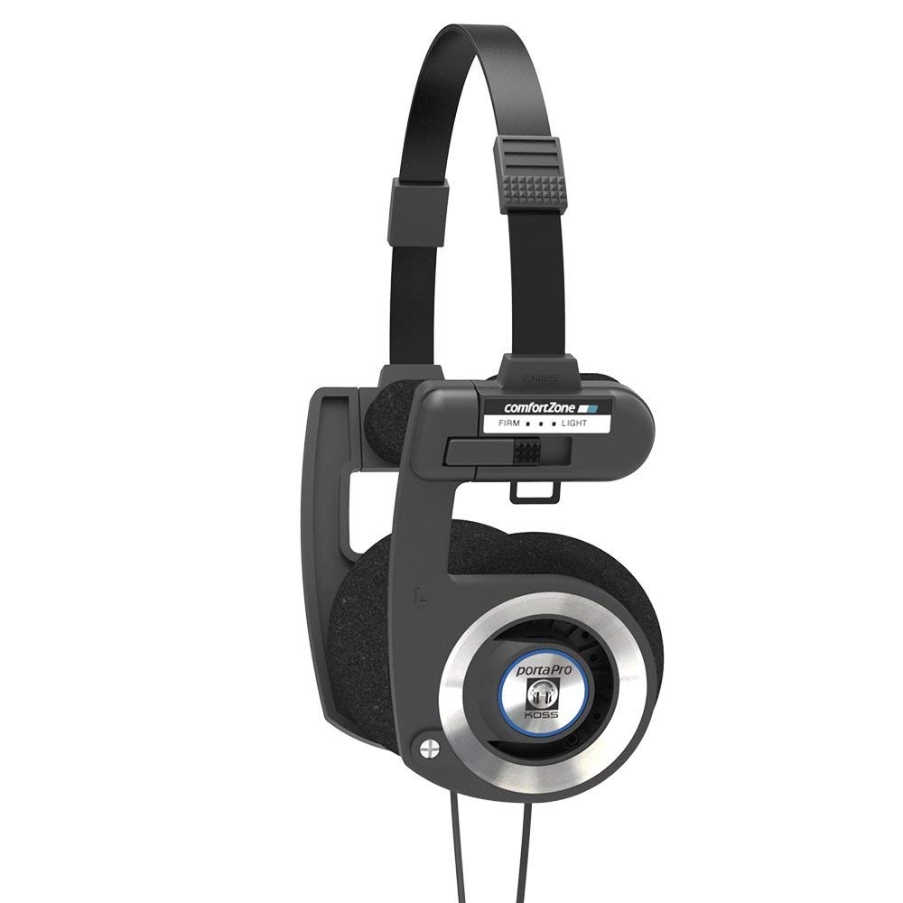 Koss Porta Pro Black with Official Hard Carry Case Bundle