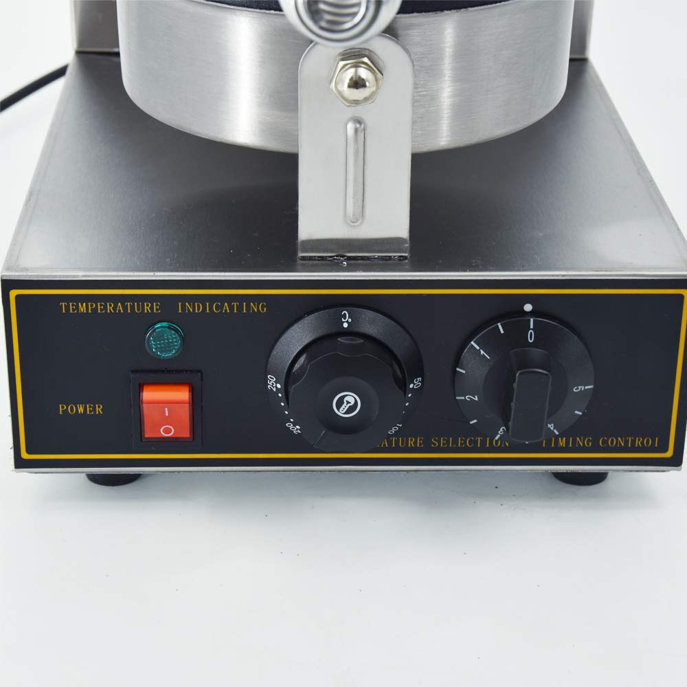 TAIMIKO Commercial Waffle Maker 1400W Nonstick Electric Waffle Machine Stainless Steel 110V Temperature and Time Control Waffle Bake Machine for Home,Commercial Use