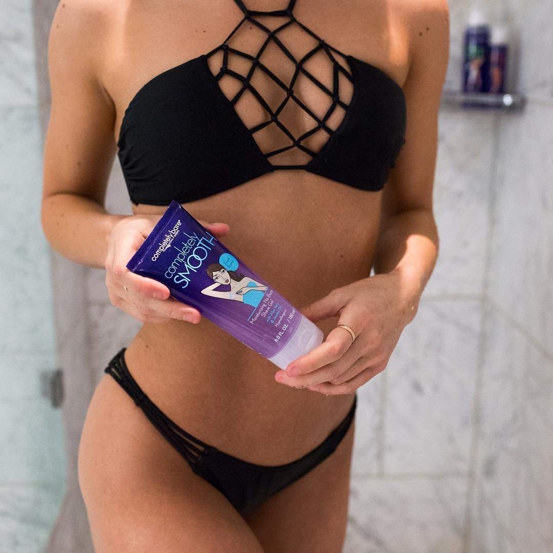 Completely Bare Completely Smooth Moisturizing No-Bump Shave Gel - All Natural, Aloe Vera, Jojoba Oil & Chamomile Prevents Irritation, Moisturize Dry Skin, Hypoallergenic, Vegan Formula 6oz, 2pck
