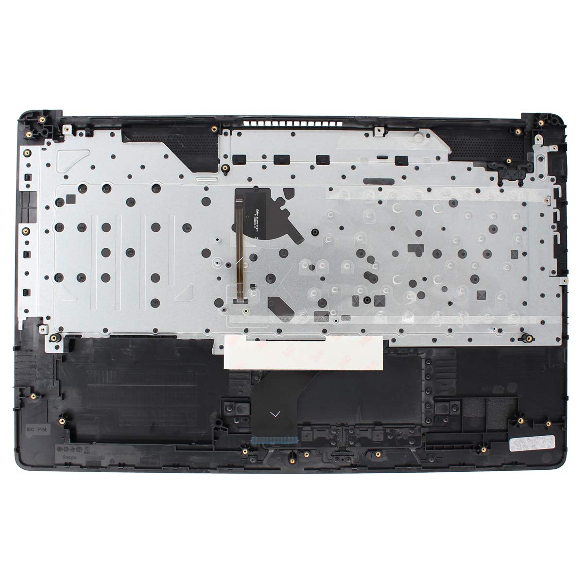 XtremeAmazing Black Palmrest Upper Case with Backlit Keyboard Without Touchpad L22750-001 for HP 17-by 17-CA
