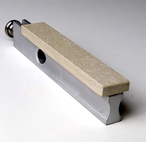 BELGISCHER BROCKEN Dorolist sharpening guide I Yellow Belgian Whestone 8000-10000 on aluminum support I format 3,94 x0,67x0,24in I knife sharpener compatible with Lansky-EZE Lap grinding system