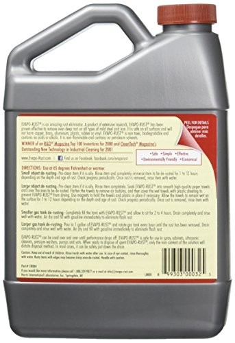 Evapo-Rust EVAER004 Rust Remover (EVAPO-RUSTâ„¢ , Case of 4 - 1 Quart Bottles)