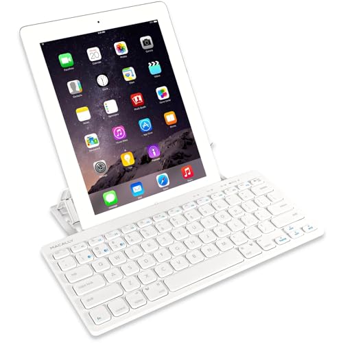 Macally Small Bluetooth Keyboard for Mac - Multi Device Wireless Keyboard for Mac Mini / Pro, Macbook Pro / Air, iMac, iPad, iPhone, PC Computer, Laptop - Compatible Apple Keyboard Wireless Compact