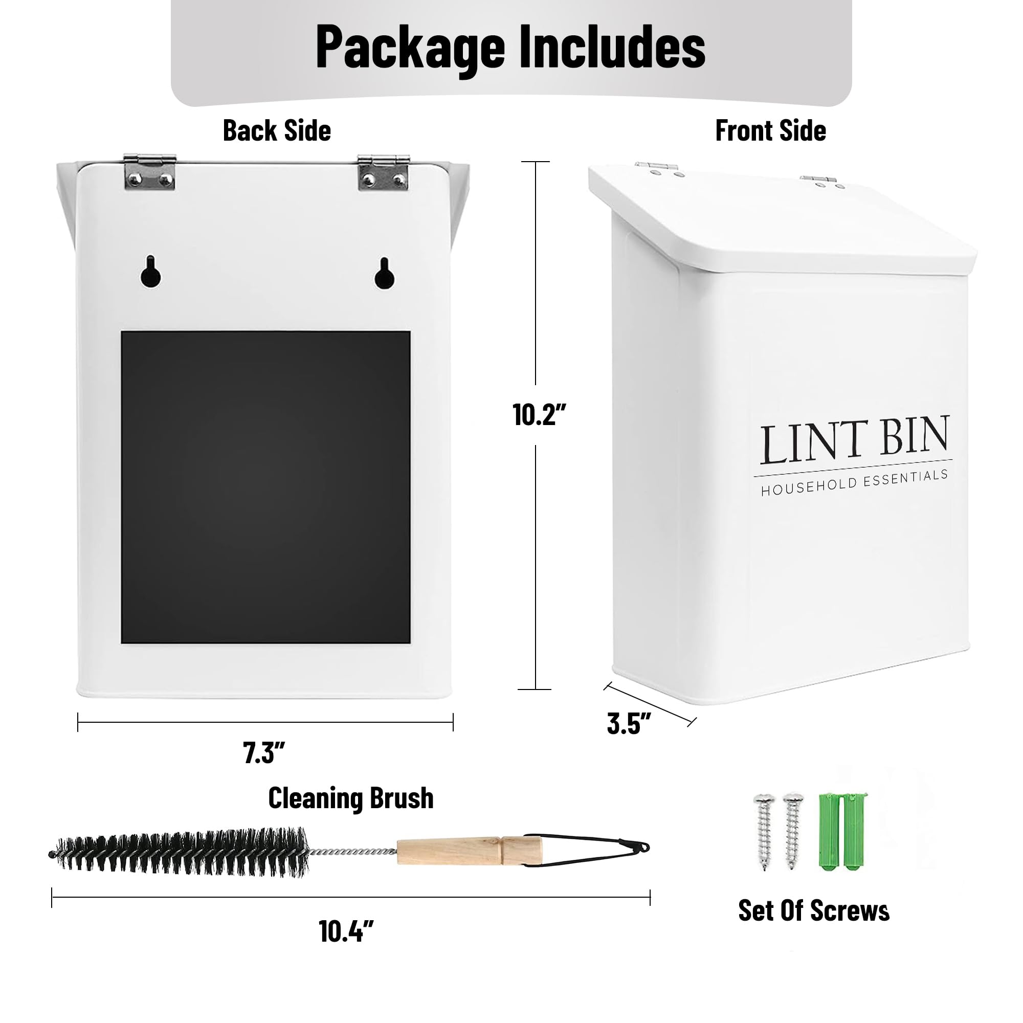 KOANEssentials Laundry Pods Container, Dryer Sheet Holder and Lint Bin Bundle. Laundry Room Organization and Storage, Farmhouse Decor