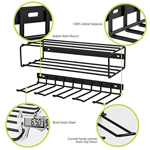 ITurnGlow Garage Power Tool Organizer and Storage, Drill Holder Wall Mount Storage Racks Tool Holder for Cordless Drill, Heavy Duty Floating Tool Shelf ,Perfect for Father's Day Gifts(3 Pack )