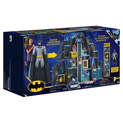 Batman, Bat-Tech Batcave, Giant Transforming Playset with Exclusive 4β Batman Figure and Accessories, Kids Toys for Boys Aged 4 and Up