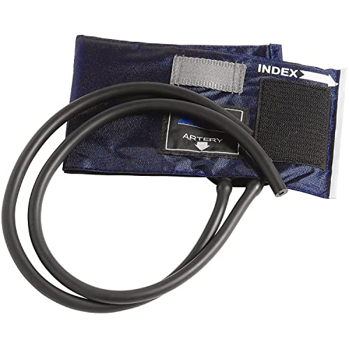 MABIS Sphygmomanometer Blood Pressure Replacement Cuff and Two-Tube Bladder, Adult Size, Blue