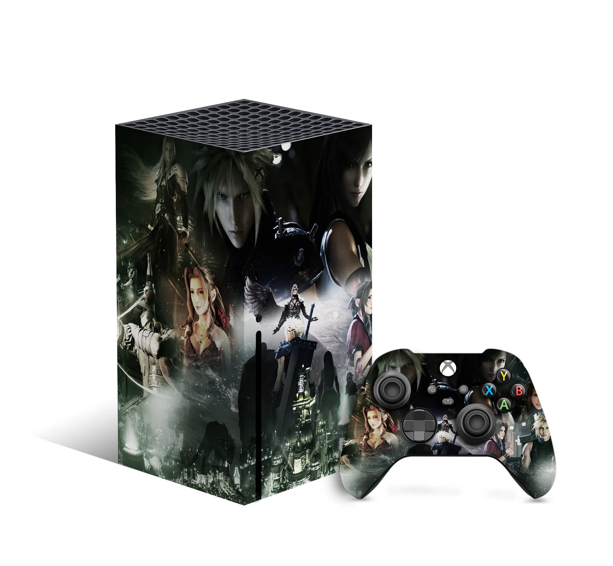 Adventure Fantasy World Cloud X-box-Series-X Skin Stickers, Full Body Vinyl Decal Cover for X-box-Series-X Console & Controllers