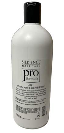 Silkience Pro Formula 2 in 1 Shampoo & Conditioner 32 Fluid Ounce, Provitamin B5, Aloe Vera & Soy Protein Cruelty Free, Single Bottle