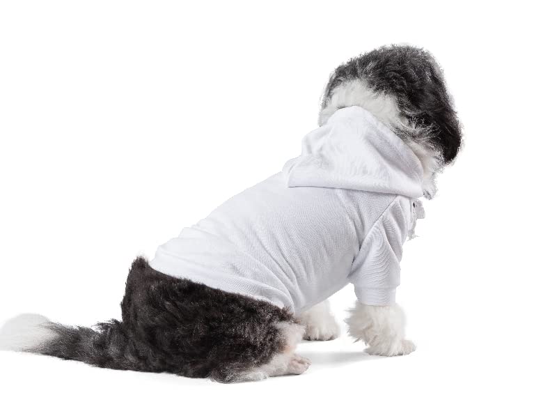 Craft Express Sublimation Blank White Pet Hoodie - Medium, Large, and Extra Large Size Hoodies for Pets Ready to be Personalized - Set of 2 (XX-Large)