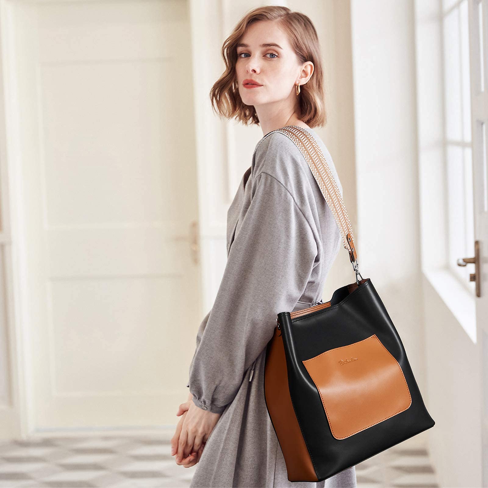 BOSTANTEN Handbags for Women bundle Leather Wallets