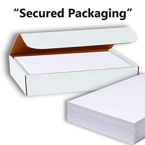 Hamilco Blank Business Cards Card Stock Paper – White Mini Note Index Perforated Cardstock for Printer – Heavy Weight 80 lb 3 1/2 x 2" – 100 Sheets 1000 Cards