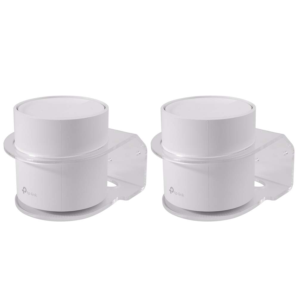 Huafly Wall Mount for Tp-Link Deco X20/X25/X60/X68/X76 WiFi 6 Mesh, Sturdy Bracket Stand Holder for Whole Home Mesh WiFi System(2 Pcs)