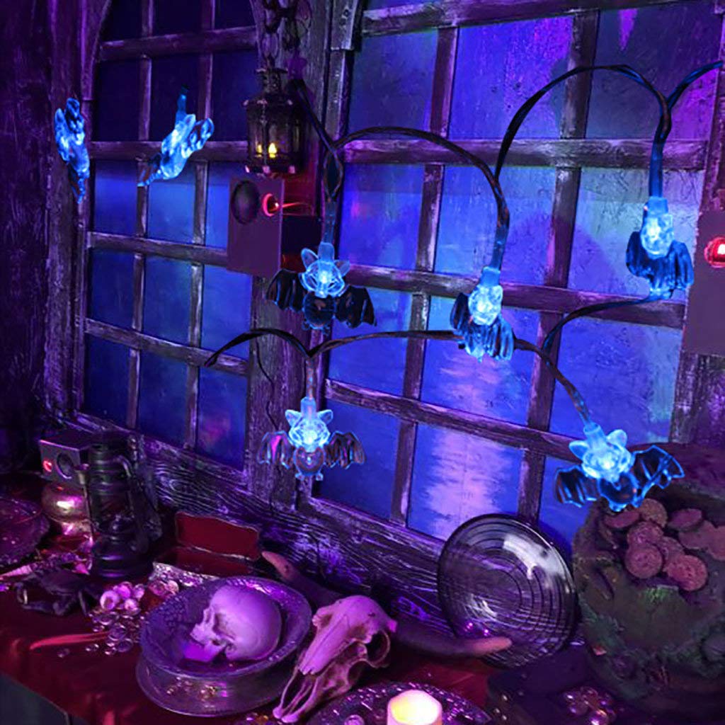 CCOOfhhc Halloween LED String Lights, Pumpkin Bat Ghost Decoration Lights with LED Lights for Indoor/Outdoor Christmas, Party Décor